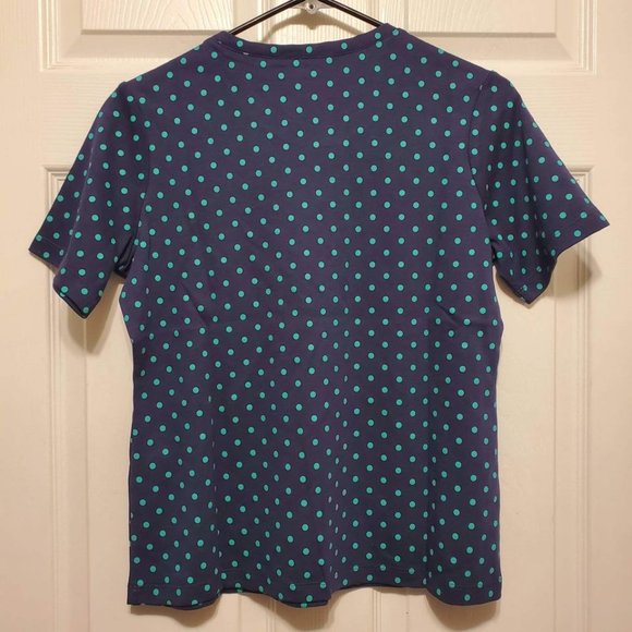 Appleseed's | Tops | New Appleseeds Womens Blue Polka Dot Classic Tee ...